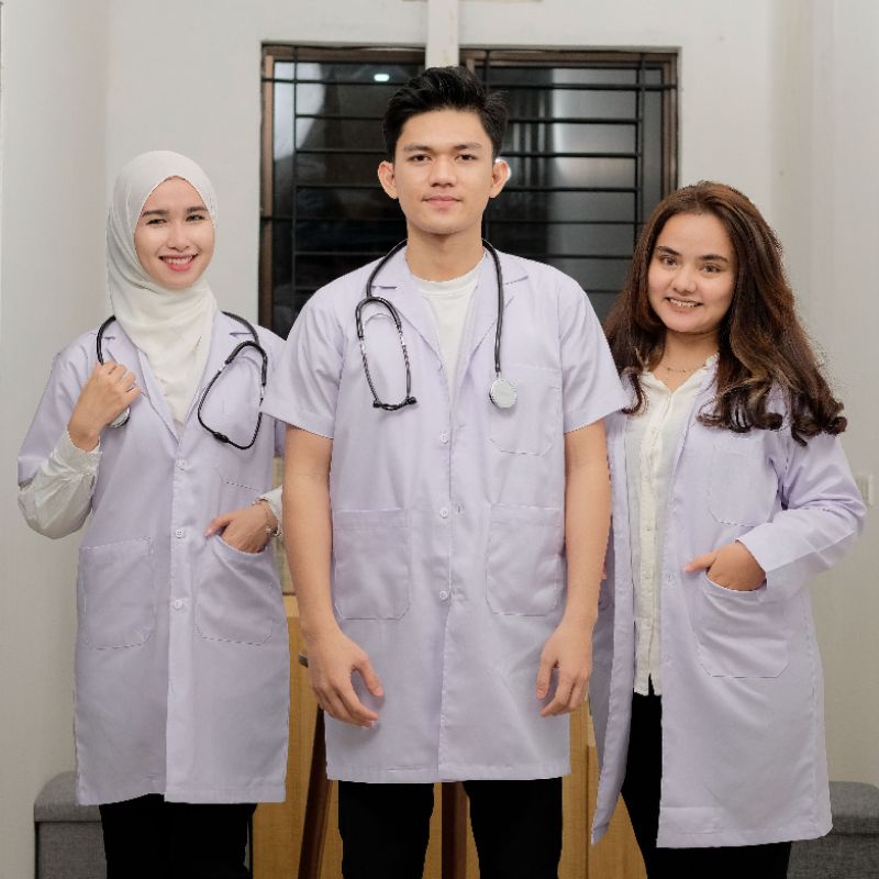 Jual JAS LABORATORIUM LENGAN PANJANG | JAS LAB LENGAN PENDEK | Shopee ...