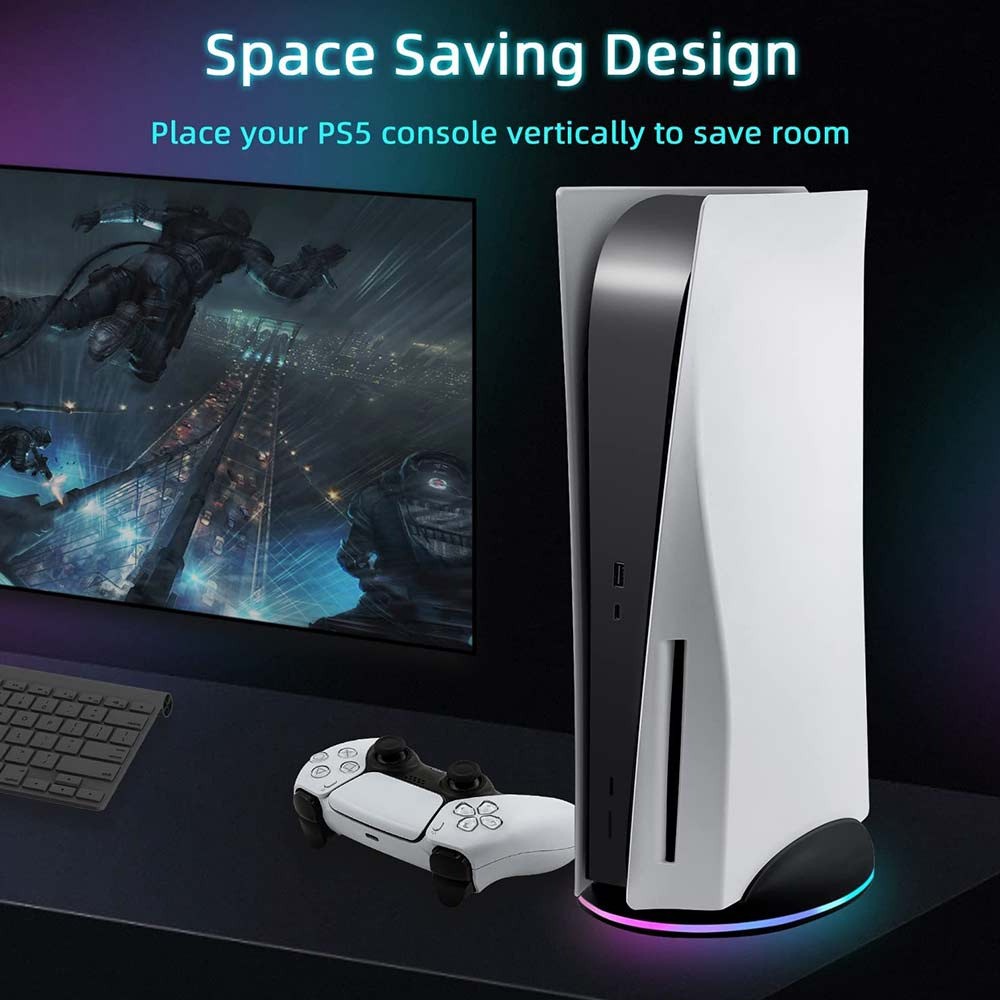 Jual PS5 console upright stand PS5 2-in-1 stand PS5 RGB cooling base ...