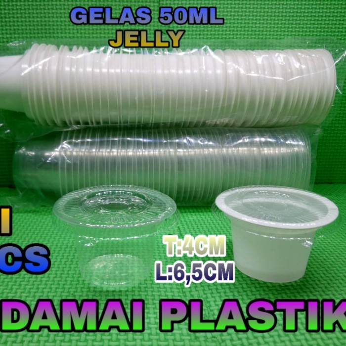 Jual [Cangkir] Gelas Jelly 55Ml Cup Sambel 55Ml Gelas Plastik 55Ml ...