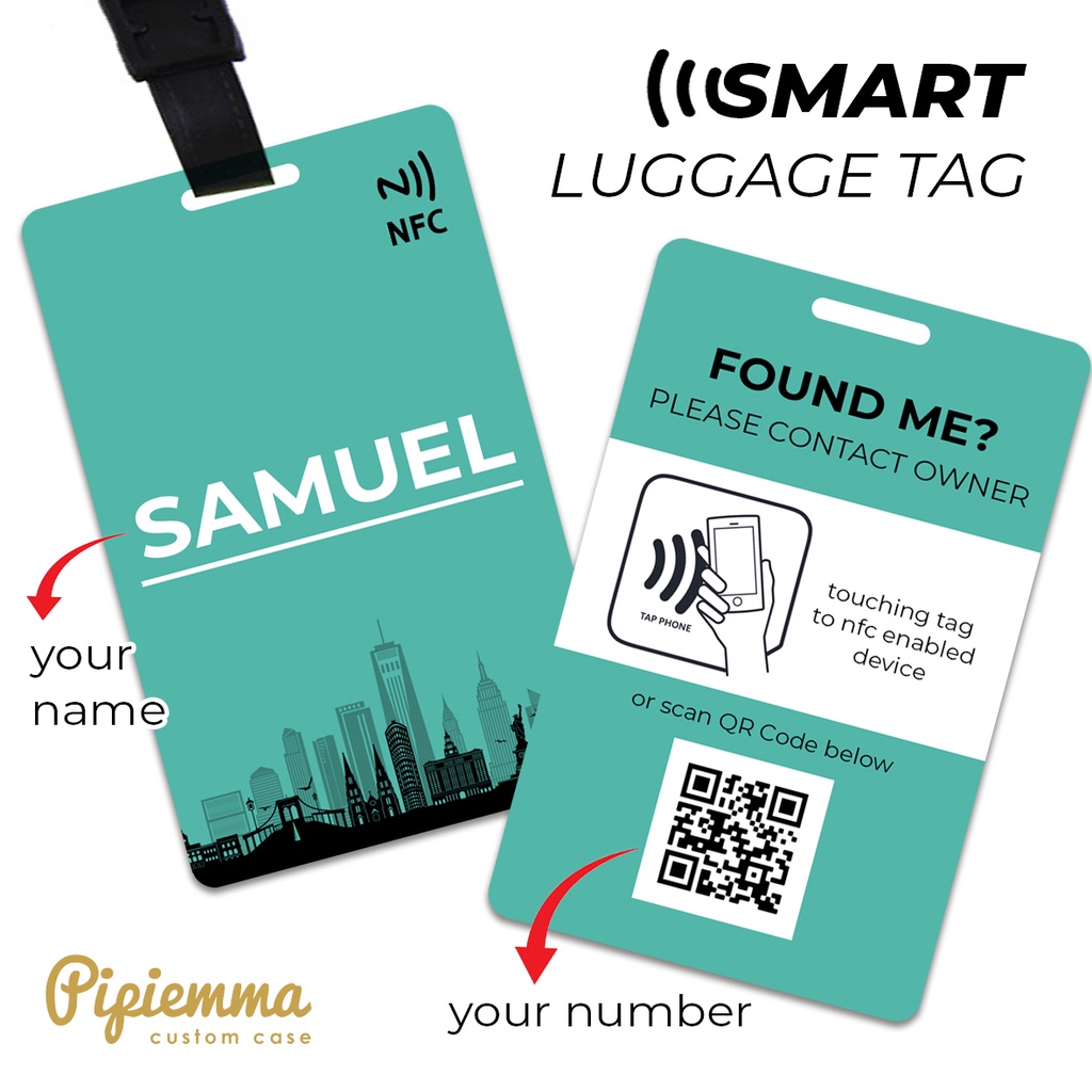 Jual Luggage Tag Gantungan Koper NFC Travelling Smart Bisa Tap atau ...