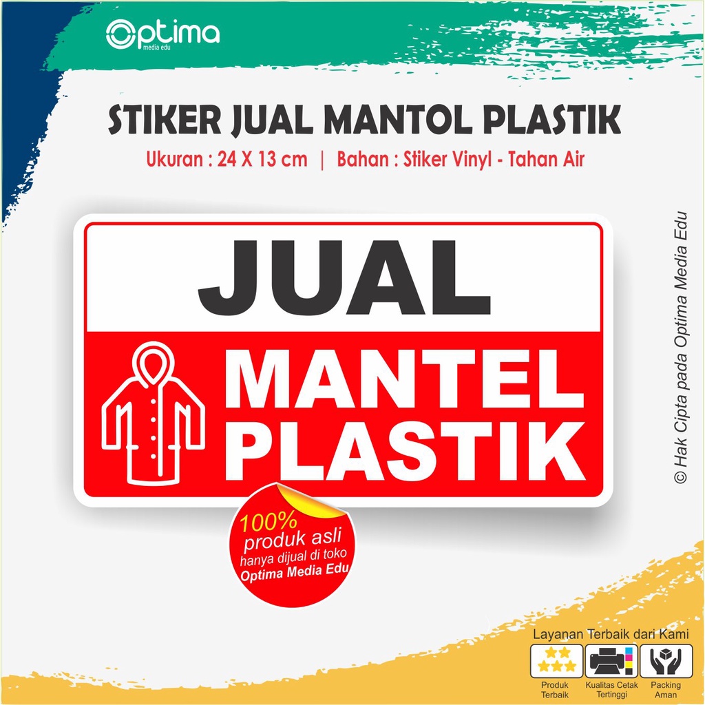 Jual Stiker Tulisan Jual Mantol / Mantel Plastik / jas hujan plastik ...