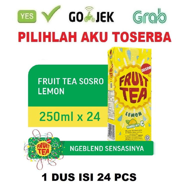 Jual Fruit Tea Sosro LEMON Kotak 250 ml - ( HARGA 1 DUS ISI 24 pcs ...