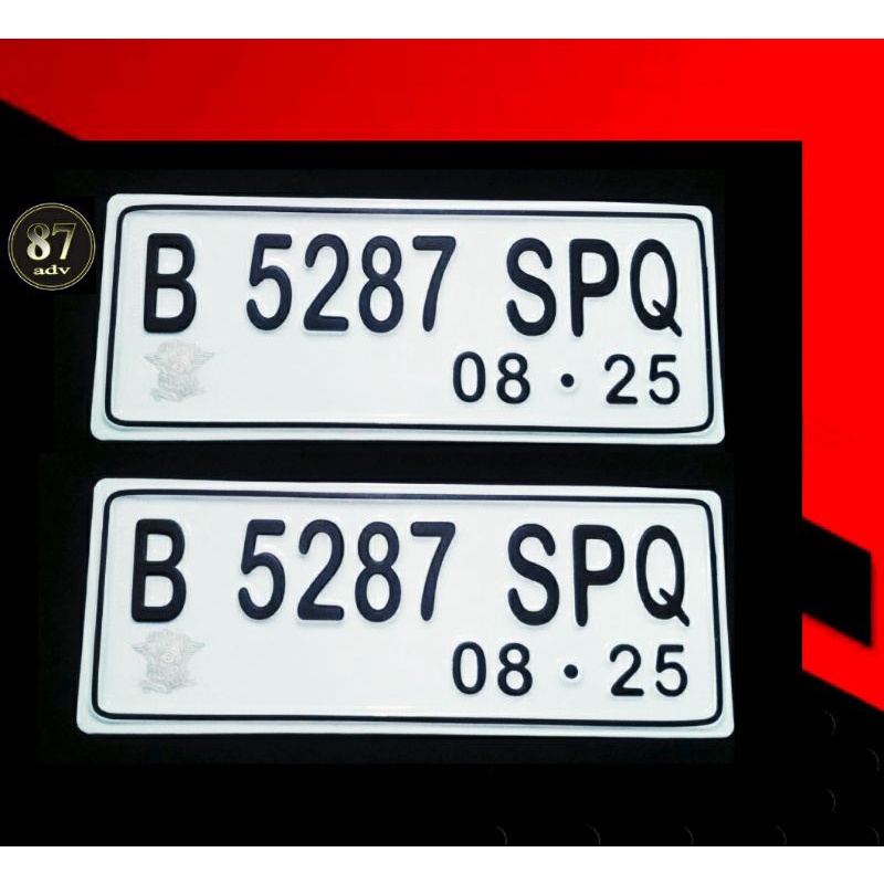 Jual plat nomor motor baut tanam / plat sepeda motor/plat motor dasar ...
