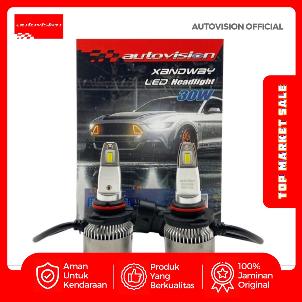Jual Lampu Jauh/Dim Mobil LED Autovision Xandway HB3 12V 27-30W ...