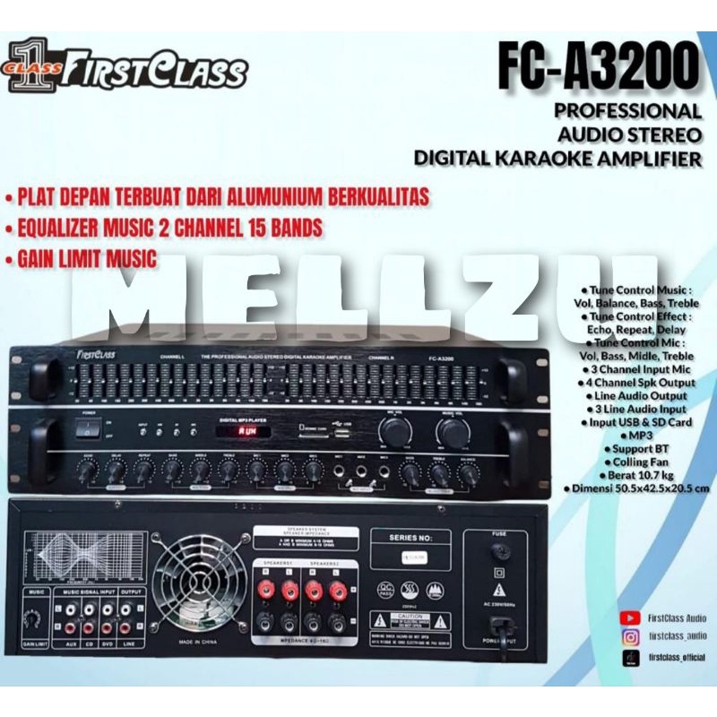 Jual Amplifier Firstclass FC A3200 Original Ampli FIRSTCLASS FC A 3200 | Shopee Indonesia
