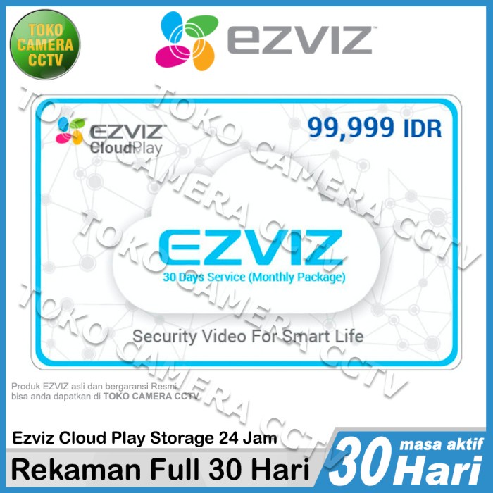 Jual EZVIZ CLOUD PLAY STORAGE 24 JAM REKAMAN FULL 30 HARI LANGGANAN 1 BULAN | Shopee Indonesia
