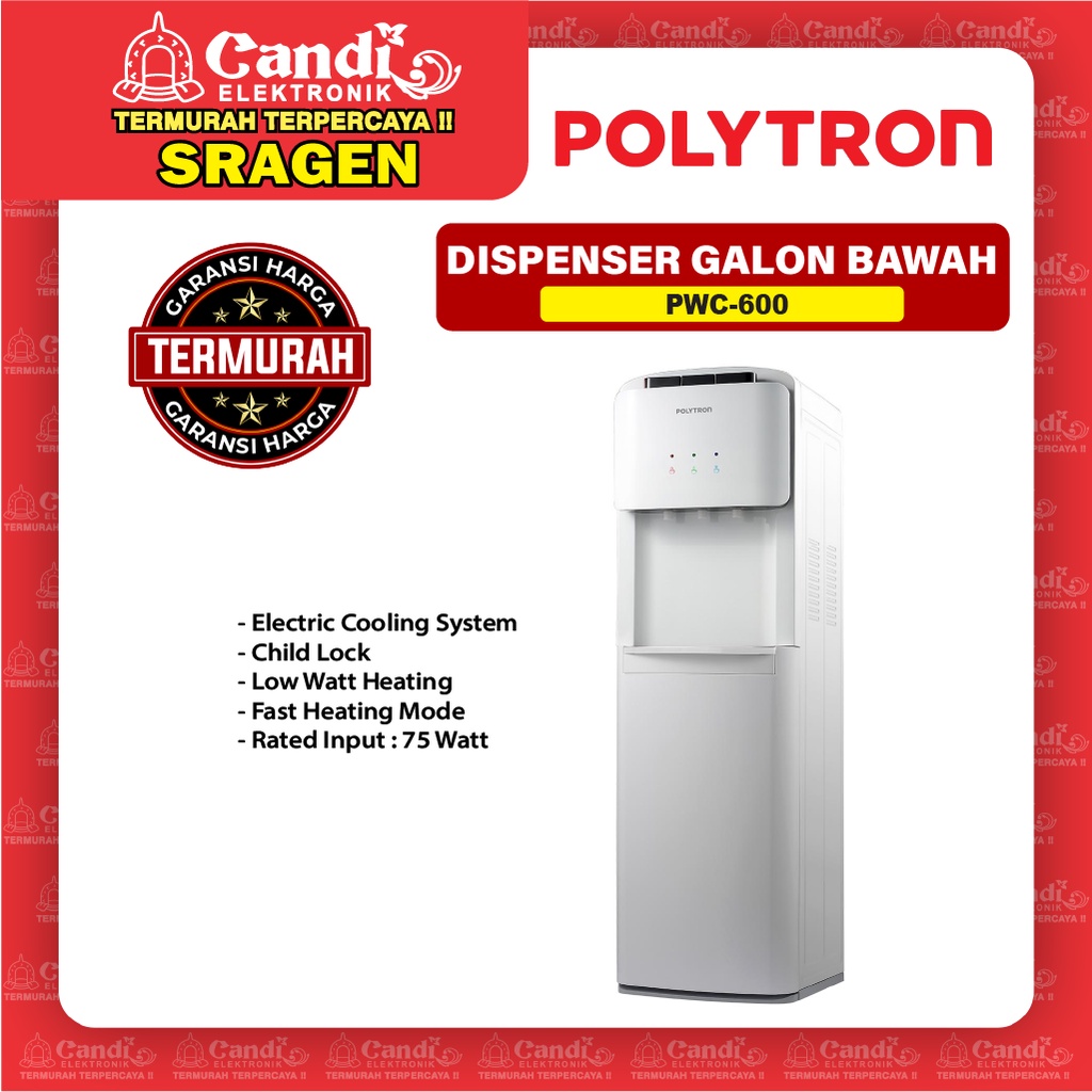 Jual POLYTRON Dispenser Galon Bawah PWC-600 | Shopee Indonesia
