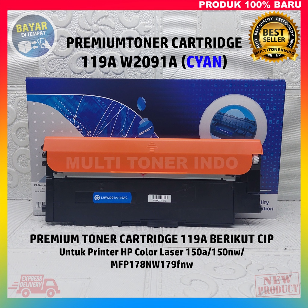 Jual Toner Cartridge Premium 119A W2091A Cyan Untuk Printer Color ...