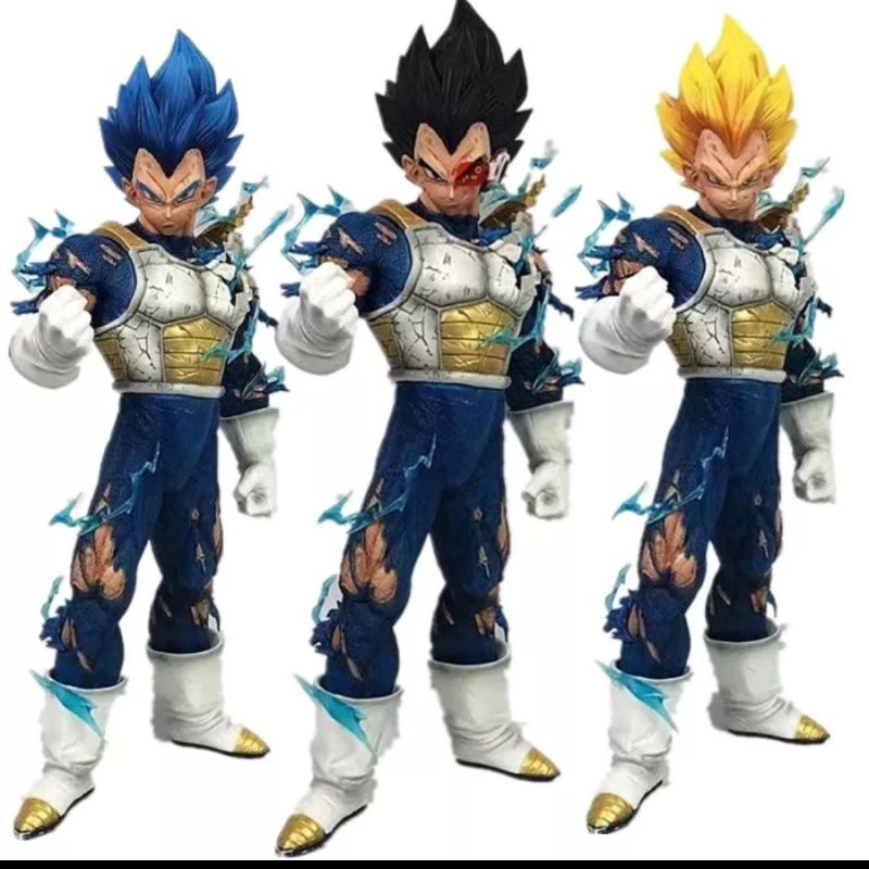 Jual Dragon Ball Super Saiyan Vegeta Bejita 4 Head Statue Figure ...