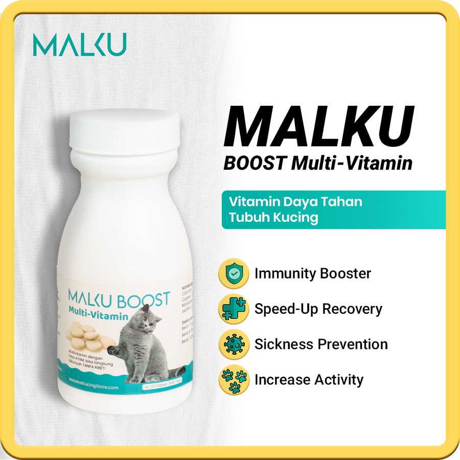 Jual MALKU Boost Multivitamin - Vitamin Daya Tahan Tubuh Kucing ...