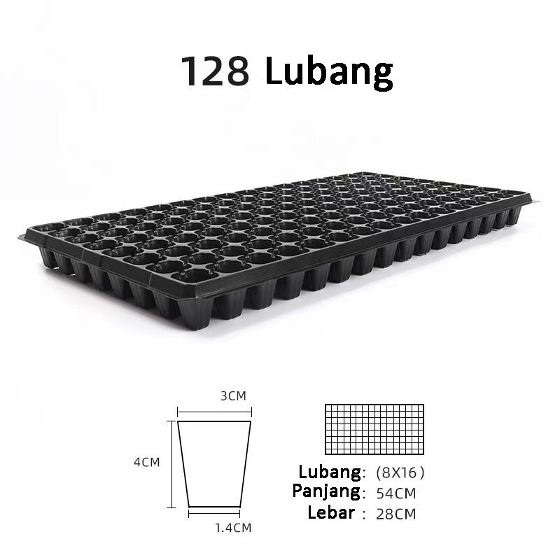 Jual Tray Semai 105 128 200 Lubang 10/20pcs Potray 0.8mm Seedling Tray ...