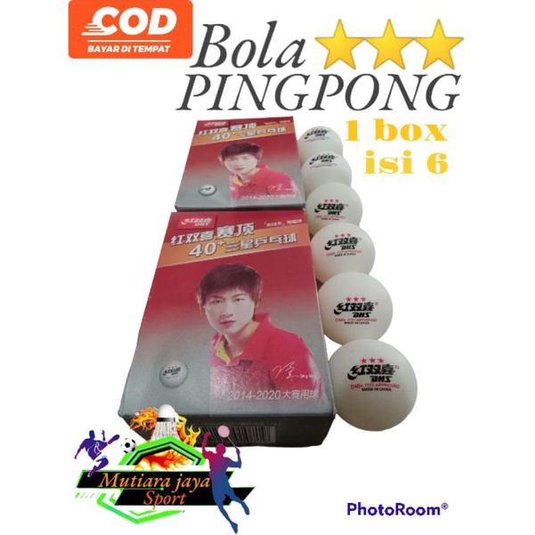 Jual BOLA PINGPONG DHS 40+ ISI 6 BOLA TENIS MEJA MURAH | Shopee Indonesia
