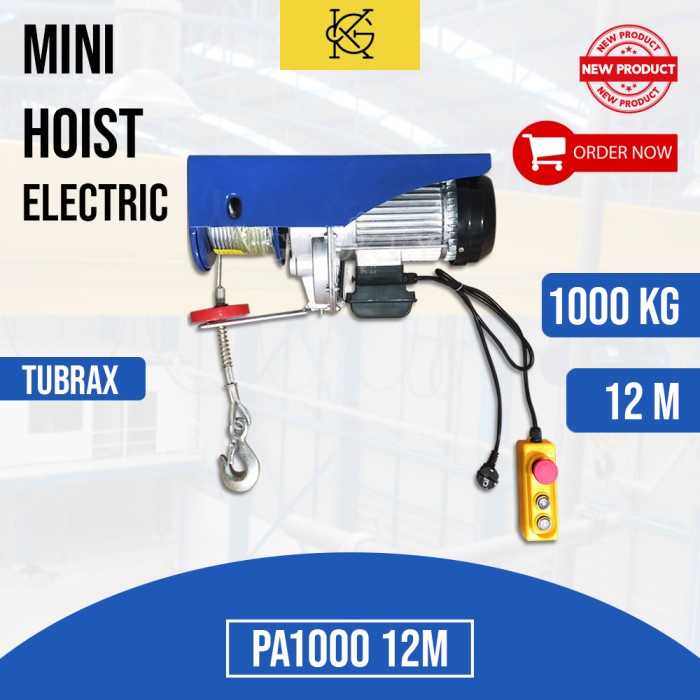 Jual Katrol Mini Hoist Electric Pa1000 Katrol Elektrik Takel Listrik 20 ...