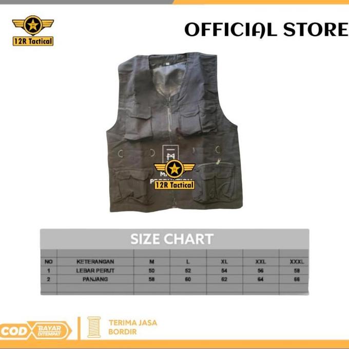 Jual Rompi Tactical Rompi Lapangan Rompi Crew Rompi Kerja Rompi Simple ...