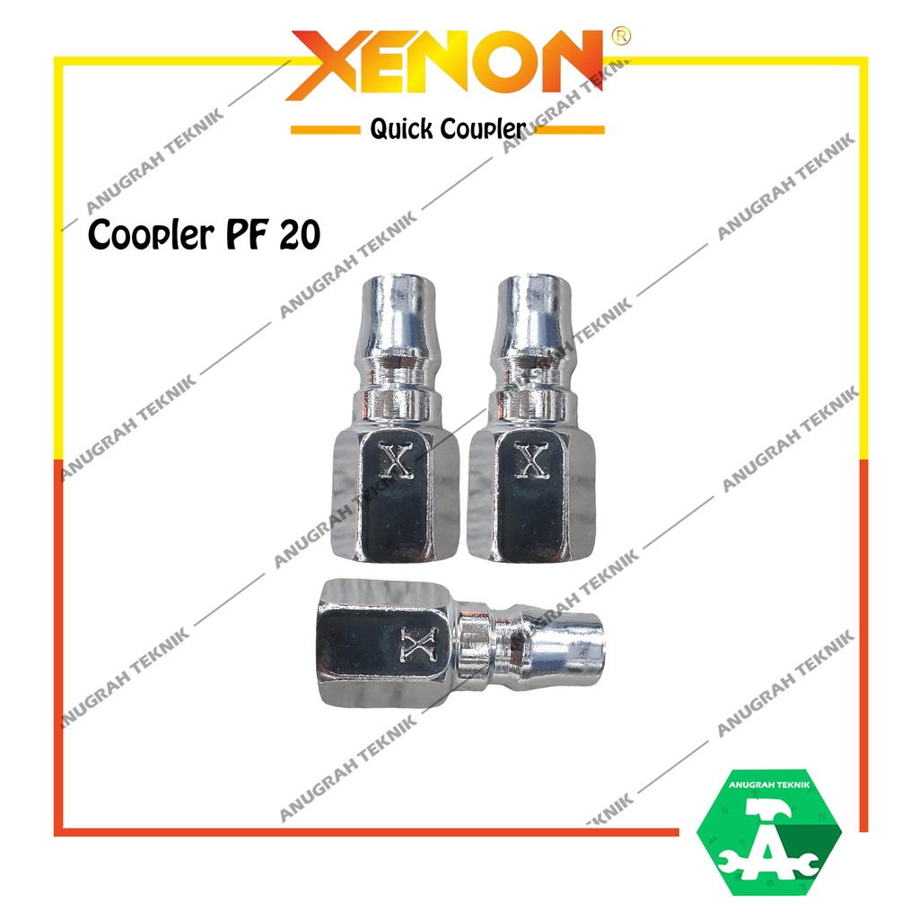 Jual XENON Quick Coupler PF 20 Sambungan Selang Angin Kompresor PF20 ...