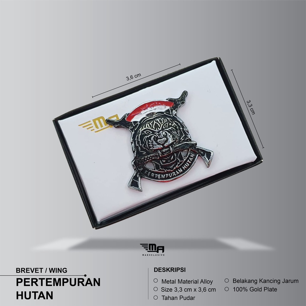 Jual WING PERTEMPURAN HUTAN PDH BRIVET BREVET PIN WING PERTEMPURAN ...