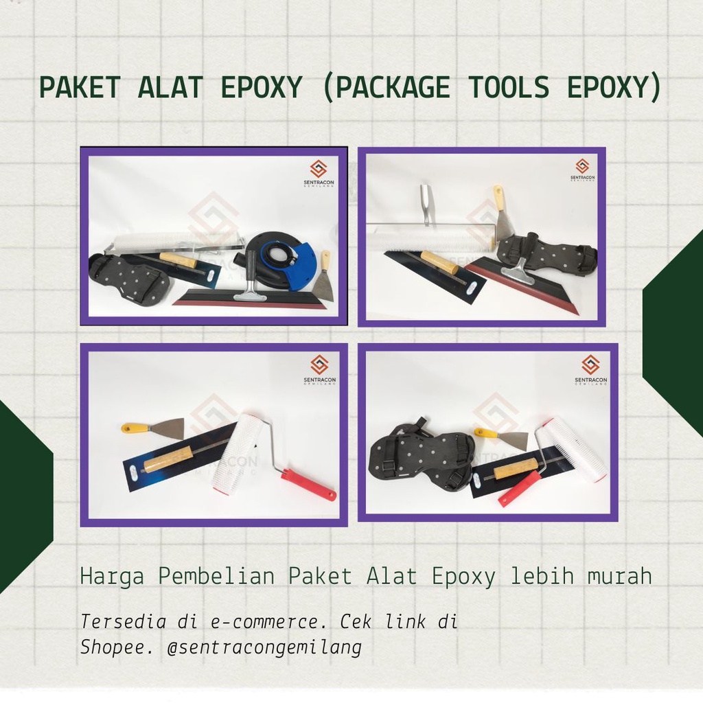 Jual PACKAGE TOOLS PROFESIONAL EPOXY / PAKET ALAT PROFESIONAL EPOXY ...