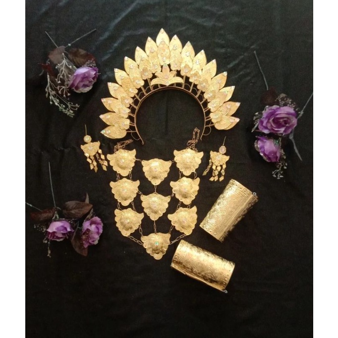 Jual set aksesoris adat Bugis Makassar bando 3 susun prawedding penari ...