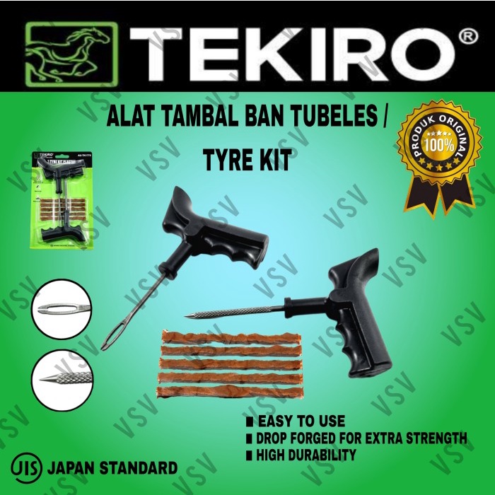 Jual Tekiro Alat Tambal Ban Tubless Tambal Ban Bocor Tubeless Tyre Kit ...