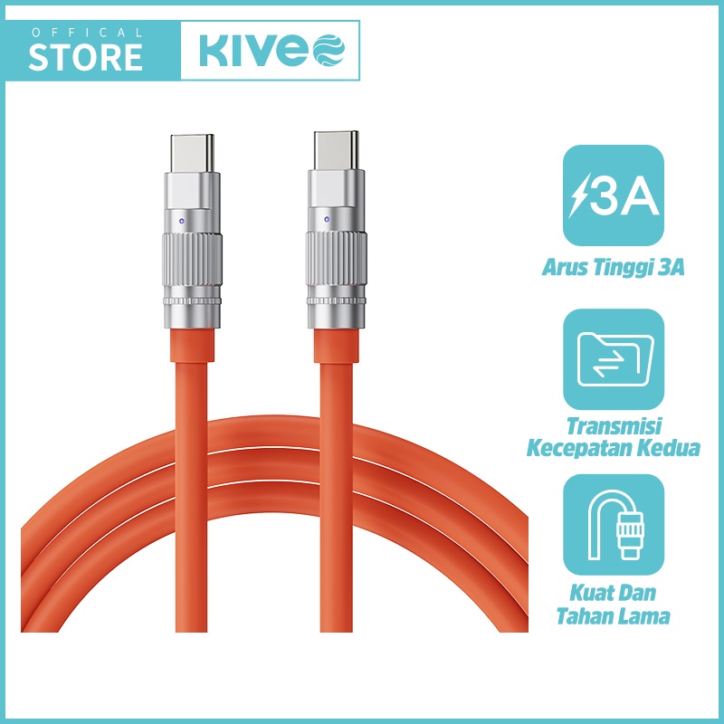 Jual KIVEE Kabel data Type C Fast Charging 100 watt Type C to Type C ...