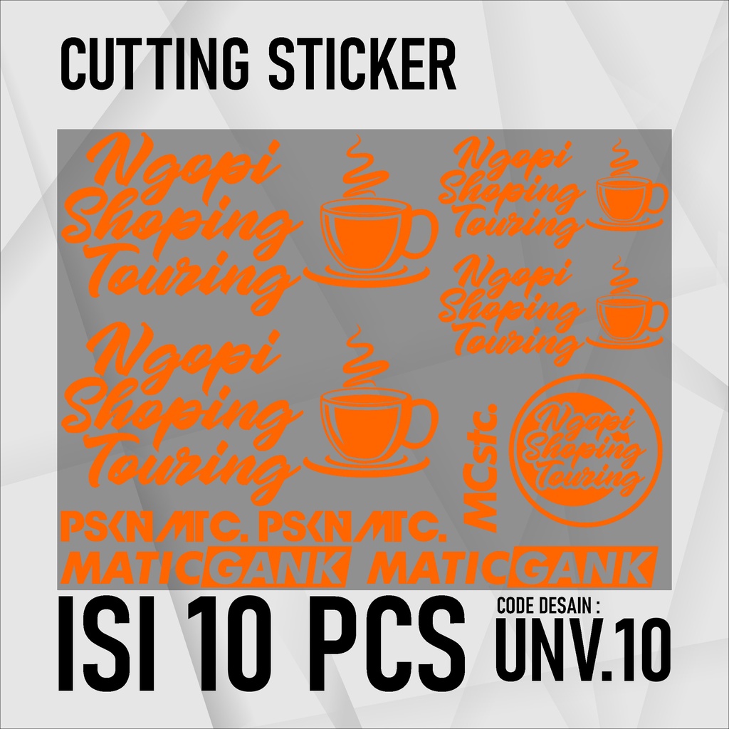 Jual LIST Cutting Sticker Ngopi Shopping Touring Satu Set - Aksesoris ...