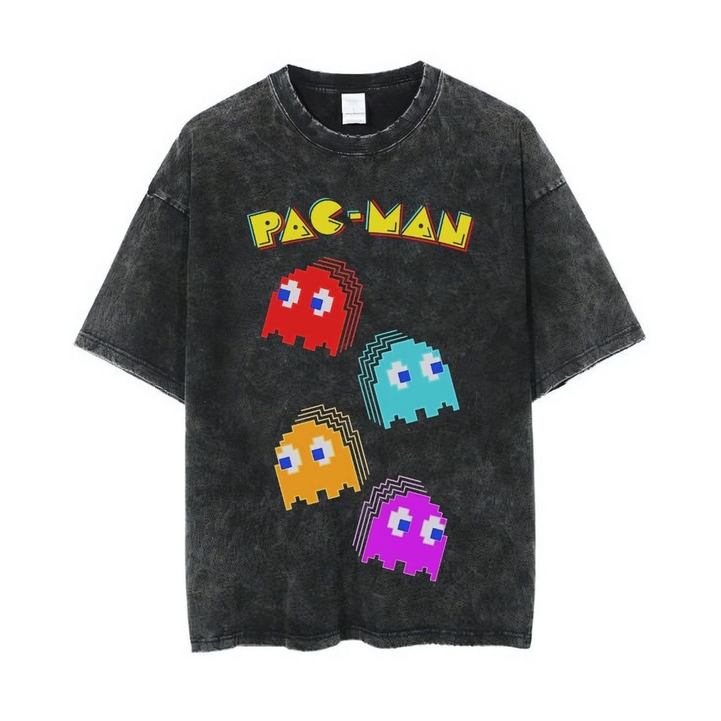 Jual Psycho Crucify "Pac Man" Oversized T-Shirt | Stone Wash | Kaos Pac ...