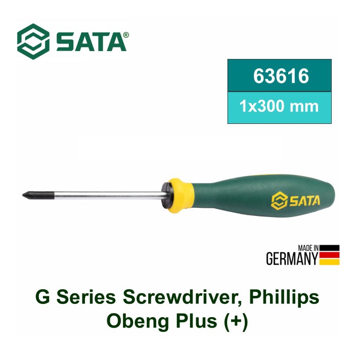 Jual OBENG PLUS #1 X 300 MM 63616 - G SERIES SCREWDRIVER PHILLIPS SATA ...