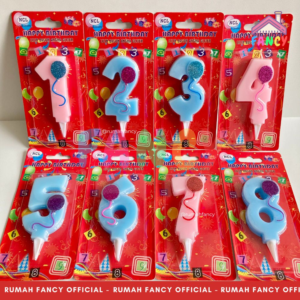 Jual Lilin Angka Ulang Tahun PREMIUM LILIN ANGKA GLITER BESAR warna ...