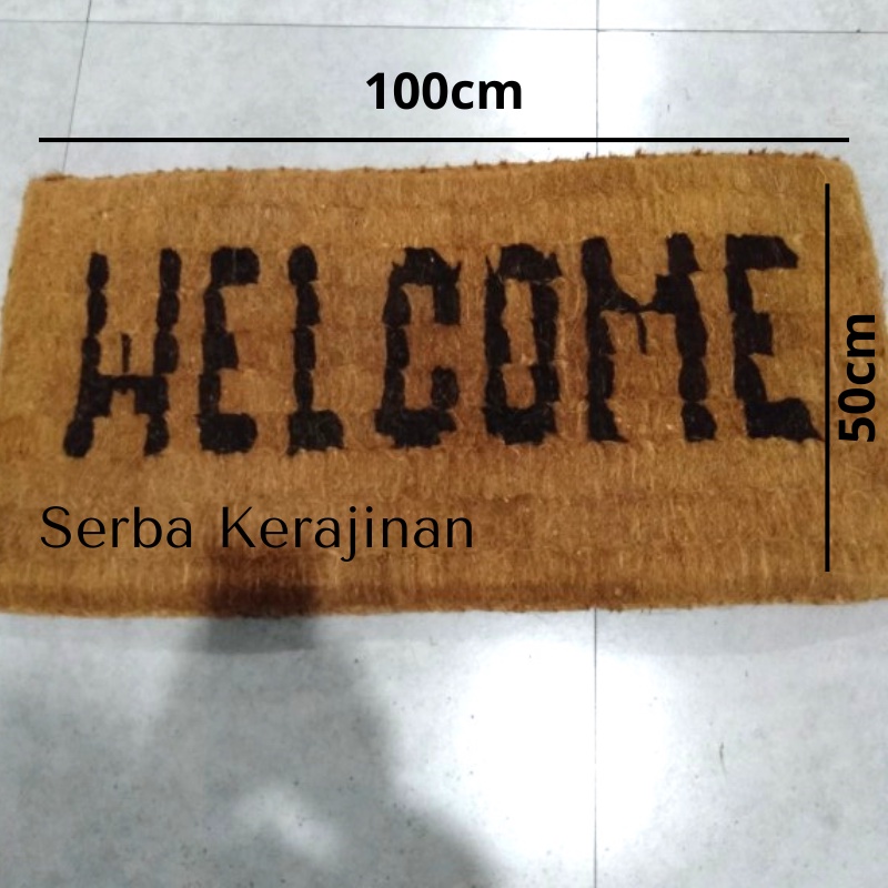 Jual Keset Tebal 100x50 Welcome - Keset Sabut Kelapa - Keset Panjang ...