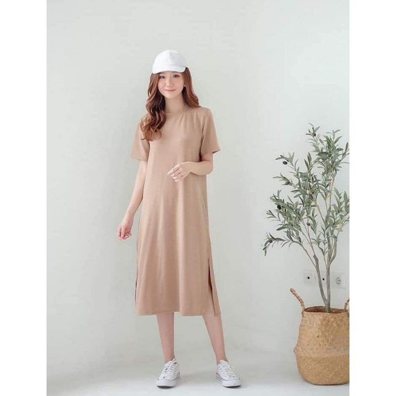 Jual BASIC DRESS POLOS WANITA TUNIK | Shopee Indonesia
