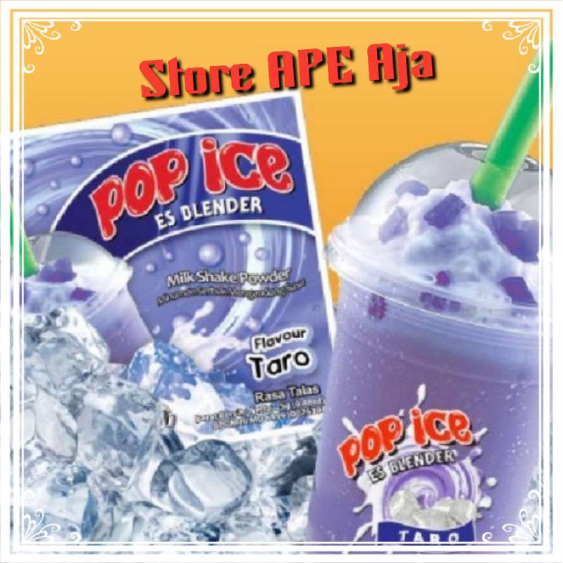Jual POP ICE RASA FLAVOUR TARO [ 24gr x 10 Sachet ] | Shopee Indonesia