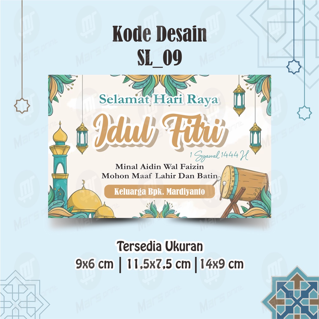 Jual Stiker Ucapan Lebaran / Stiker Parsel Box Lebaran Hari Raya ...