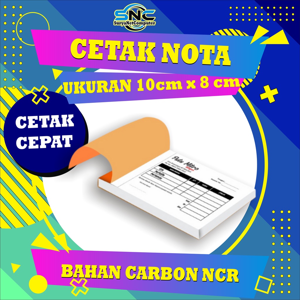 Jual Buku Bon Nota Kontan 2 PLY NCR / Nota Ncr 1/8 F 2 Rangkap/Nota NCR ...