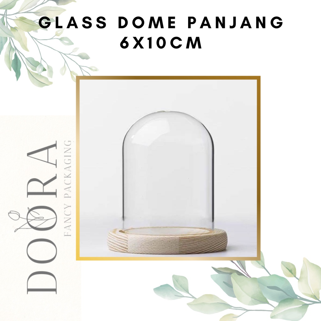 Jual Glass Dome / Kubah Kaca panjang 6x10cm | Shopee Indonesia