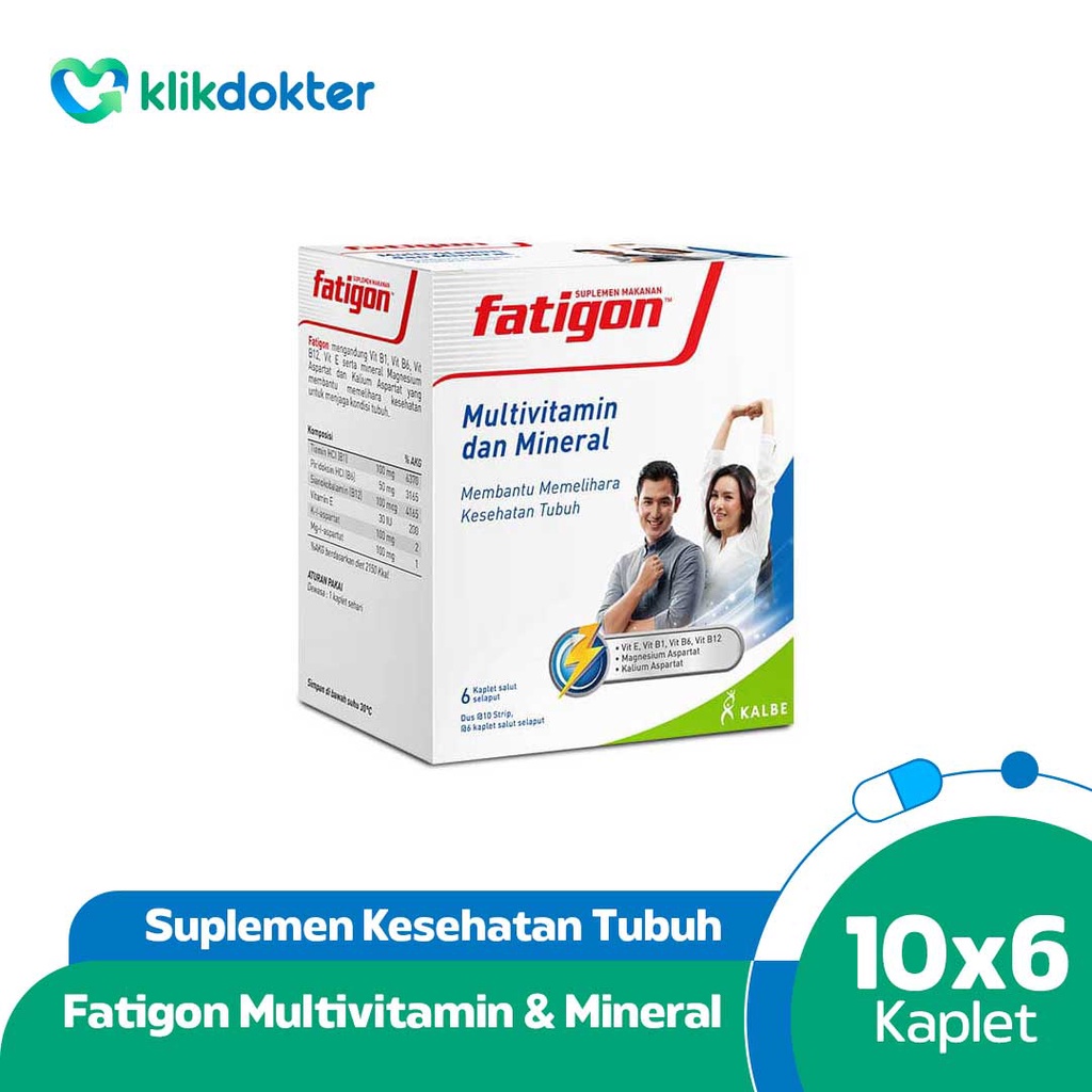 Jual Fatigon Multivitamin Kaplet 10 Strip x 6 Kaplet | Shopee Indonesia