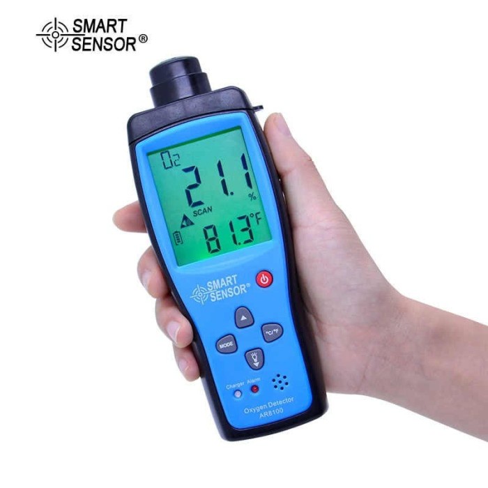 Jual Oksigen Meter Tester O2 SmartSensor AR8100 Oxygen Detector Digital ...