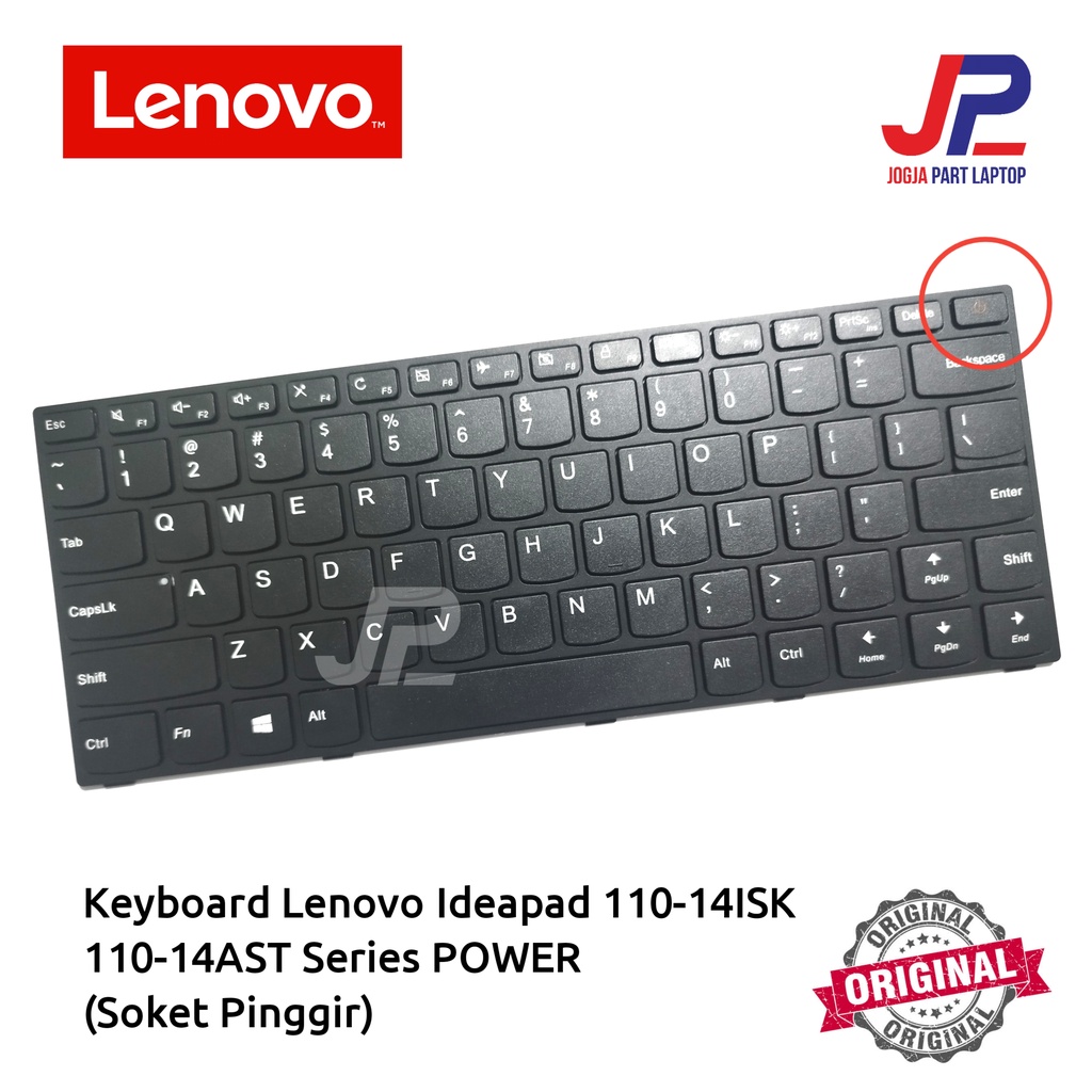 Jual Keyboard Lenovo Ideapad 110-14ISK 110-14AST Series (Soket Pinggir ...
