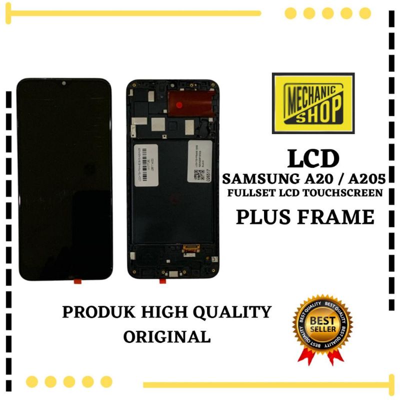Jual LCD SAMSUNG A20 / A205 FULLSET TOUCHSCREEN + FRAME | Shopee Indonesia