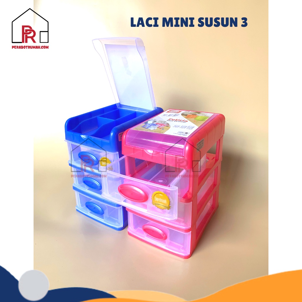 Jual Laci Susun Mini Plastik Felicia / Mini Drawer Kecil / Rak Tempat ...