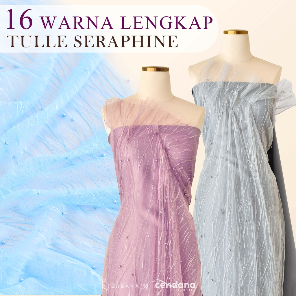 Jual Kain Dress Tulle Tile Motis Simpel Elegant Seraphine | Shopee Indonesia
