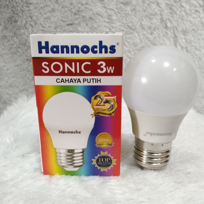 Jual Hannochs Sonic Bohlam Bola Lampu LED 3 Watt Cahaya Putih Bergaransi | Shopee Indonesia