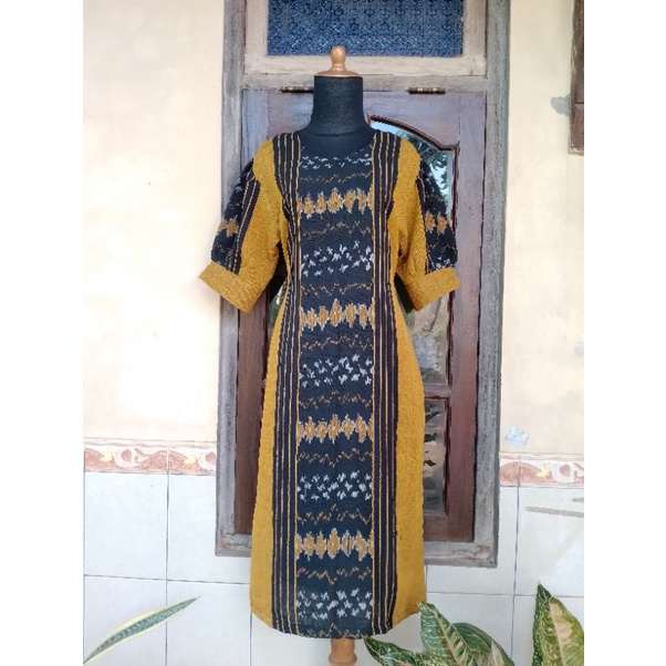 Jual DRESS TENUN ETNIK - DRESS IKAT TENUN - DRESS TENUN TROSO ETNIK - DRESS KAIN BLANGKET ...