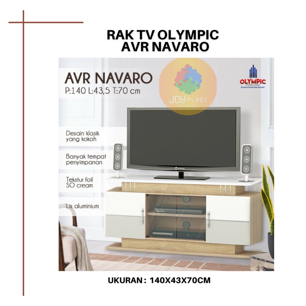 Jual Meja TV Olympic AVR Navaro/ Rak TV/ Audio Visual Rak Navaro Series ...