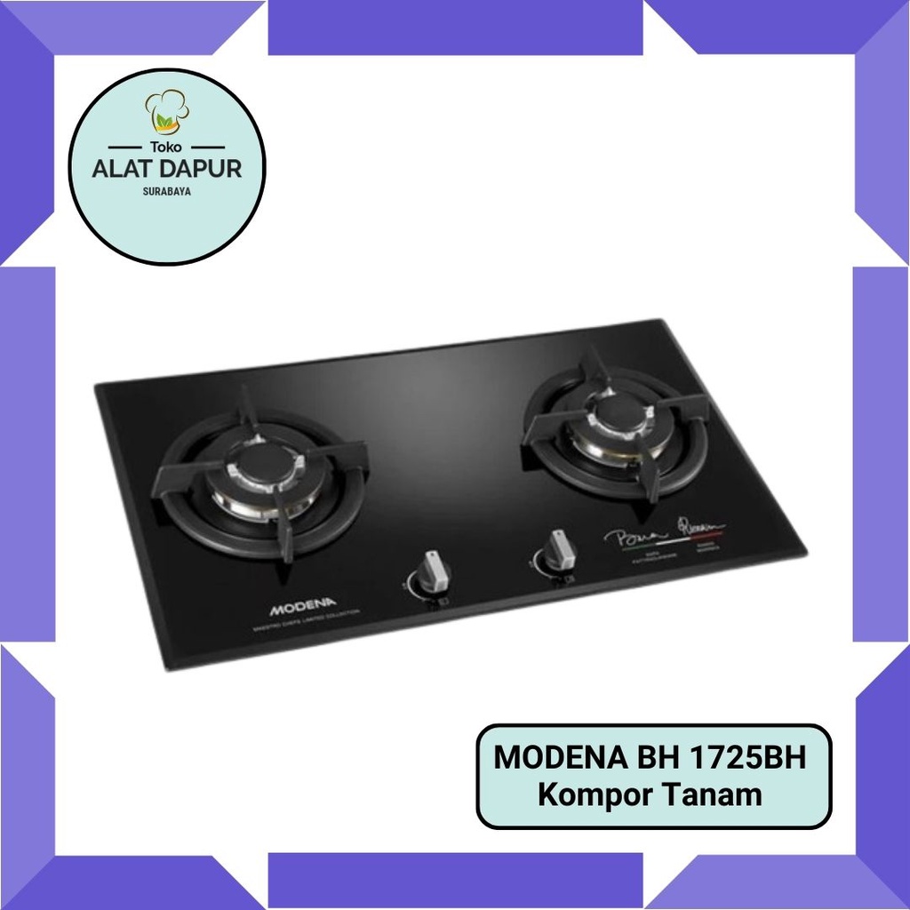 Jual Kompor Tanam Modena 2 Tungku BH 1725 BH1725 Crista Gas Hob 73cm ...