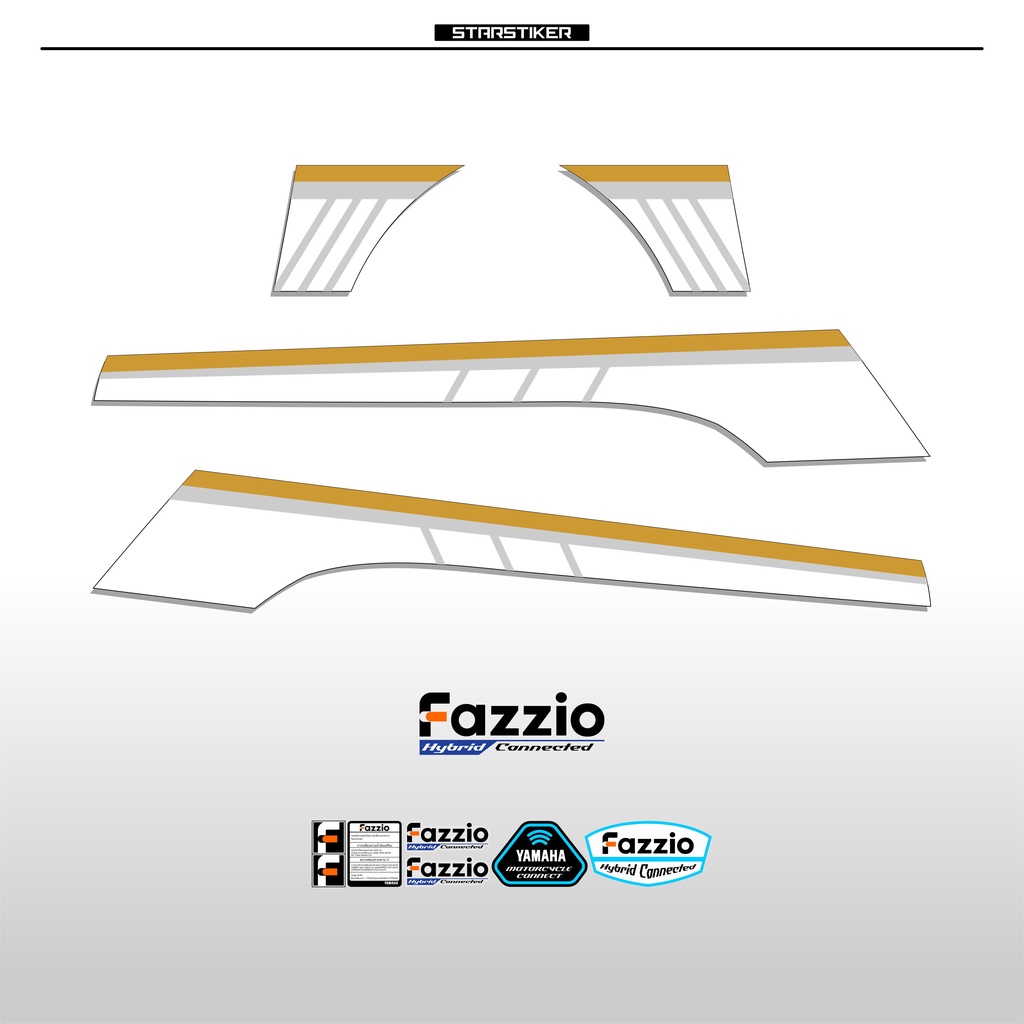Jual FZ3B / STRIPING / STICKER FAZZIO / STIKER LIST SIMPLE POLOS ...