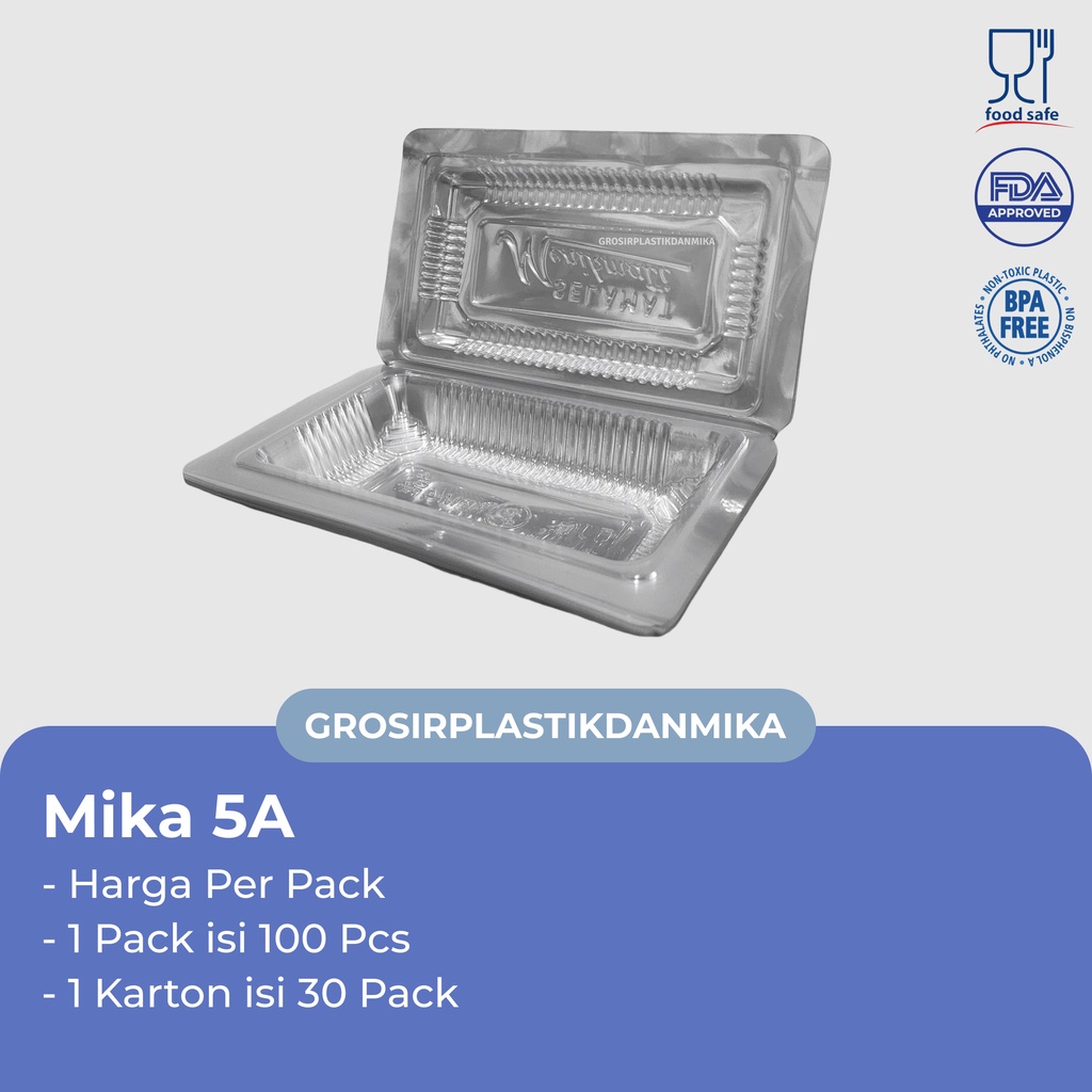 Jual MIKA PLASTIK KEMASAN KUE 5A / MIKA PLASTIK UKURAN SEDANG 5A ISI ...