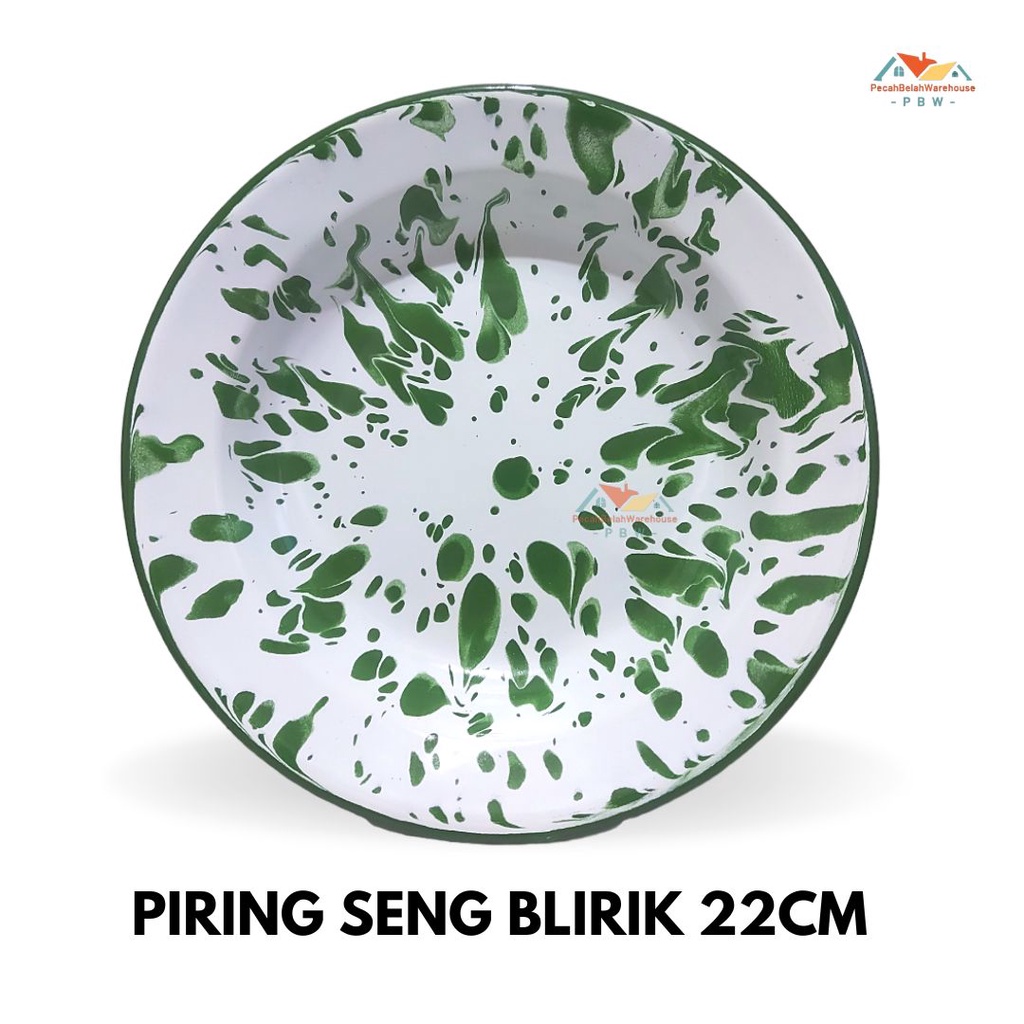 Jual Piring Seng 14cm 16cm 20cm 22cm 23,5cm / Piring Enamel / Piring ...