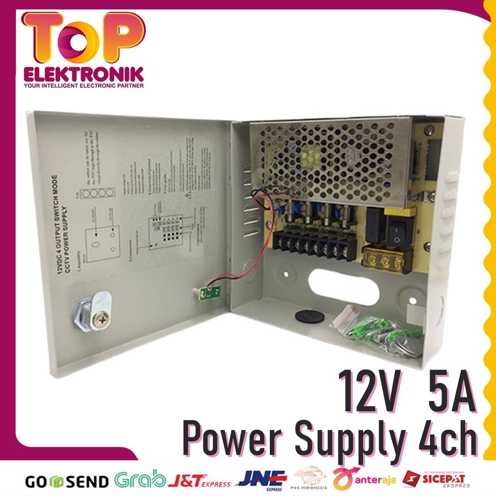 Jual PSU BOX 5A/Power Supply Box 5A 12V GROSIREKTINDO | Shopee Indonesia