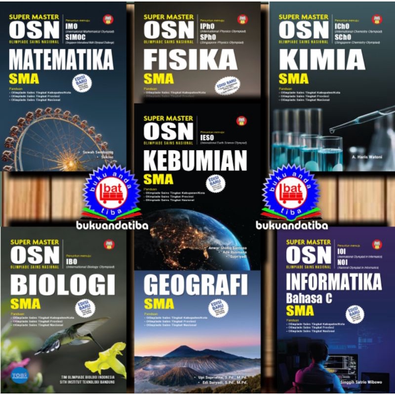 Jual BUKU OLIMPIADE SUPER MASTER OSN MATEMATIKA - FISIKA - KIMIA - BIOLOGI - GEOGRAFI - KEBUMIAN ...