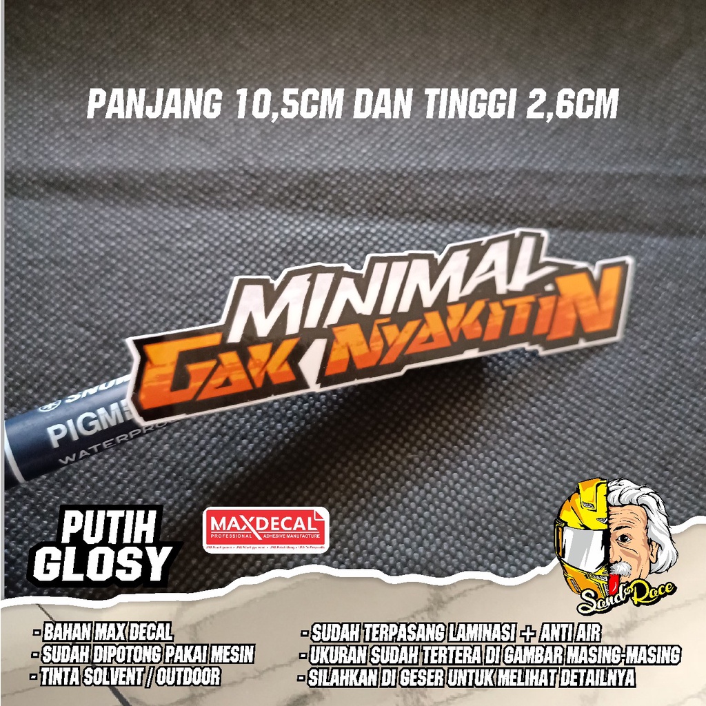 Jual stiker minimal kenceng original / stiker minimal bensil full ...